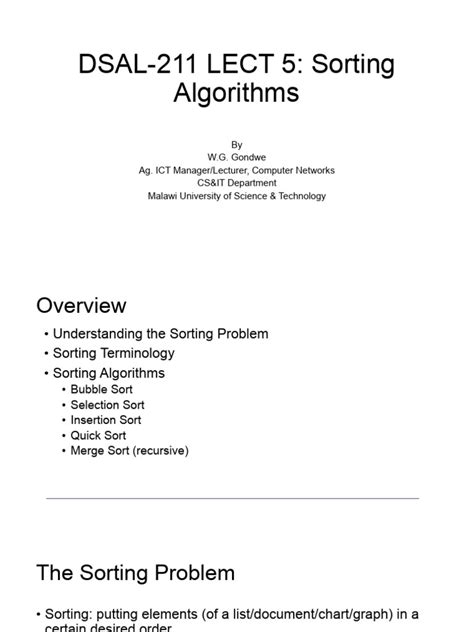 dsal 211 lecture 5 sorting algorithms download free pdf mathematical logic computer