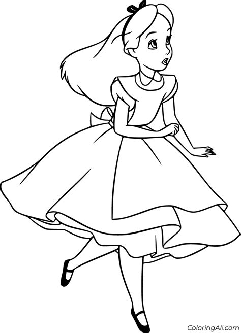 Free Printable Alice In Wonderland Coloring Pages Easy To Print