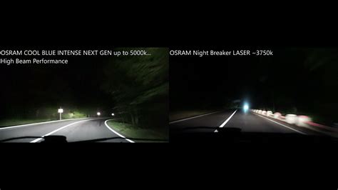 High Beams OSRAM COOL BLUE INTENSE NEXT GEN Vs Night Breaker LASER