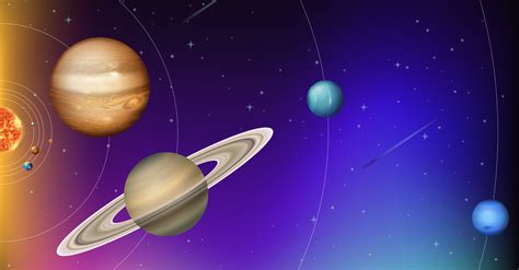 Órbita de los planetas en el espacio 365360 Vector en Vecteezy