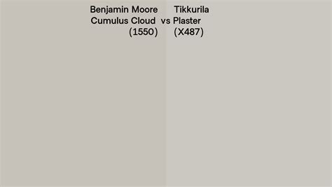 Benjamin Moore Cumulus Cloud 1550 Vs Tikkurila Plaster X487 Side By