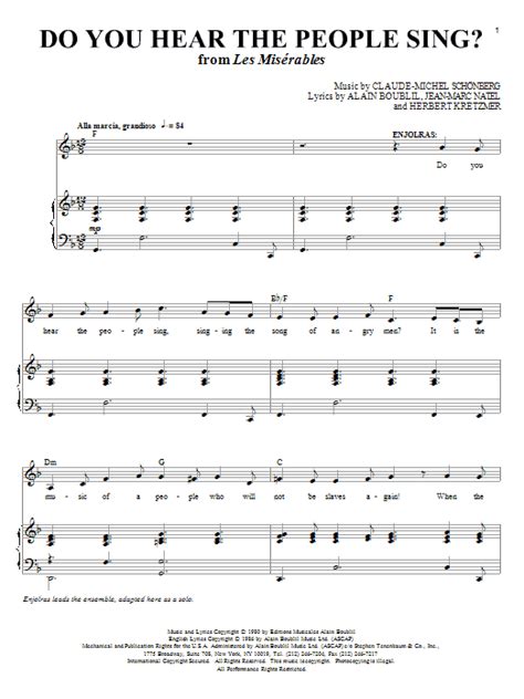 Do You Hear The People Sing Sheet Music Direct