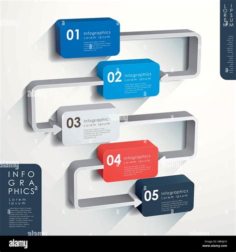 Modern Vector Abstract Flow Chart Infographic Elements Stock Vector