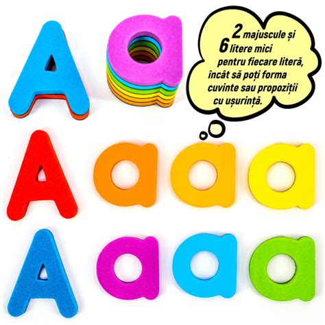 Set 253 Piese Cu Litere Alfabet Si Cifre Magnetice