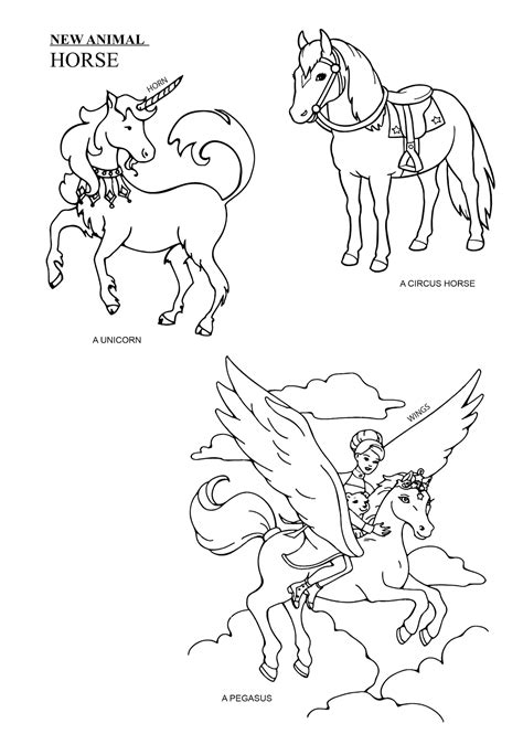 Páginas para colorear originales Original coloring pages New Animal HORSE
