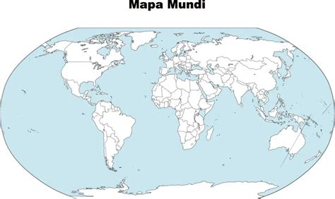 Mapa Mundi Para Colorir