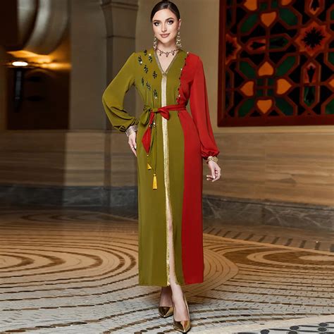 Robe de soirée musulmane de luxe pour femmes Jalabiya marocain