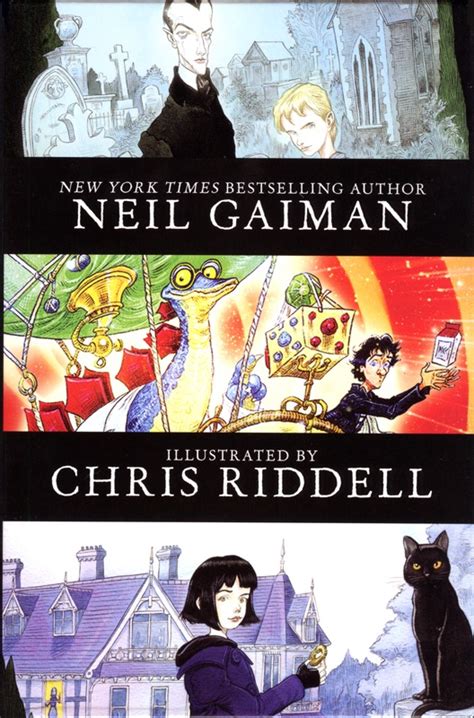 Neil Gaiman Chris Riddell 3 Book Box Set Coraline The Graveyard Book