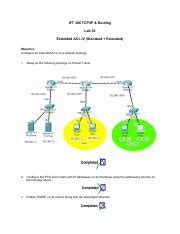 Lab Extended Acl V Standard Extended Tagged Pdf Ift Tcp Ip
