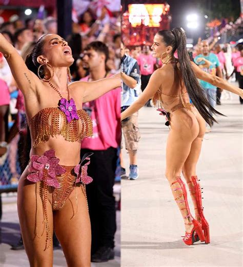 Deborah Secco faz troca troca de figurinos na Sapucaí e exibe corpão em