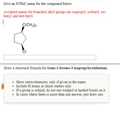 Solved Give An Iupac Name For The Compound Below Accepted Chegg