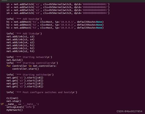 mininet中python3跑自建的 py文件 没动作 也没报错 具体如下 在mininet运行python文件 csdn博客