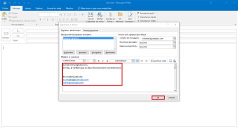 ajouter une signature électronique aux mails dans Microsoft Outlook