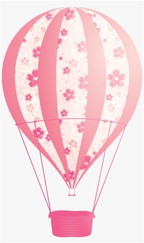 Hot Air Balloon Clipart Pink Hot Air Balloon PNG