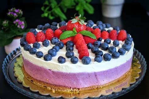Przepis na CIASTO Z BORÓWKAMI AMERYKAŃSKIMI bez pieczenia RITA food