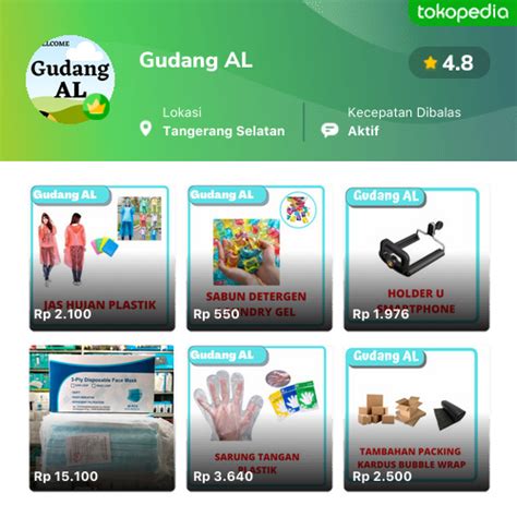 Toko Gudang AL Online Produk Lengkap Harga Terbaik Tokopedia