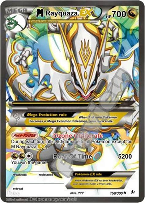 M Rayquaza ex carta pokemon Etsy México