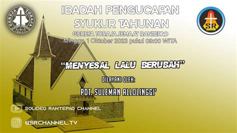 Live Ibadah Pengucapan Syukur Pukul Gereja Toraja