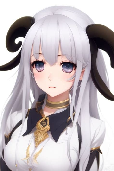 Anime Girl With Ram Horns