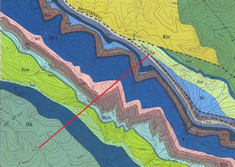 Draw A Geological Cross Section Along The Transect Chegg