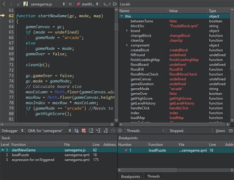 Tutorial Qt Quick Debugging Qt Creator Documentation