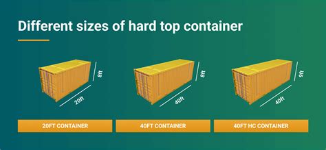 Standard Shipping Container Types Dimensions Top Guide