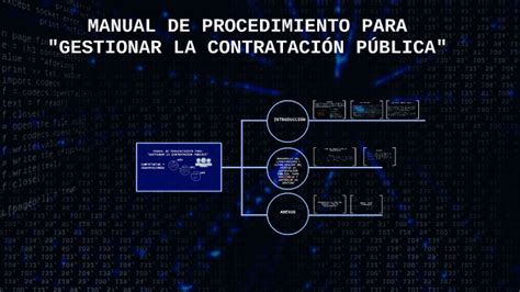 MANUAL DE PROCEDIMIENTO PARA GESTIONAR LA CONTRATACIÓN PÚBL by on Prezi