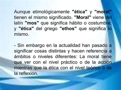 Diferencia Entre Etica Y Moral Ppt