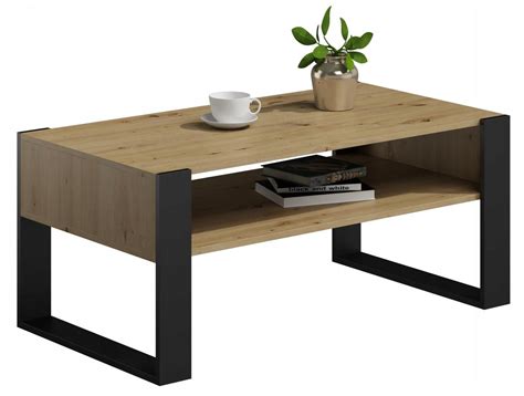 Ława stolik kawowy KAJA artisan czarny loft retro ERLI pl