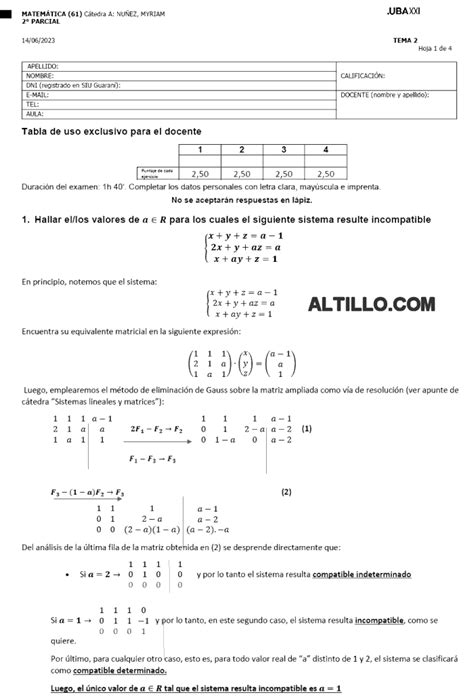 2º Parcial B Matemática 2023 UBA XXI
