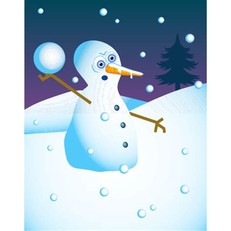 Snowball Fight Snow Man Free SVG