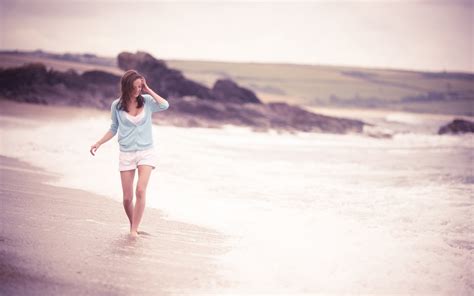 Wallpaper Sunlight White Model Sunset Sea Shore Sand Photography Beach Morning Coast