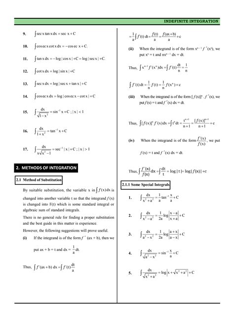 SOLUTION Indefinite Integration Studypool