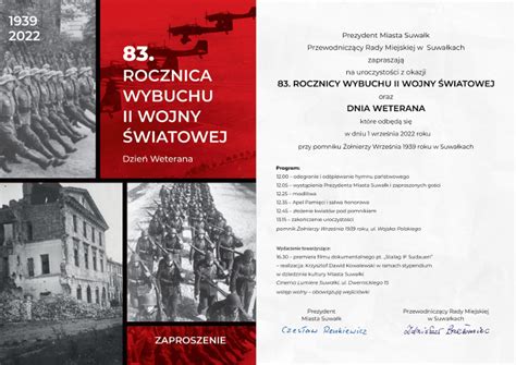 Zaproszenie na obchody 83 rocznicy wybuchu II wojny światowej