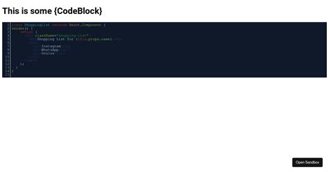CodeMirror Forked Codesandbox