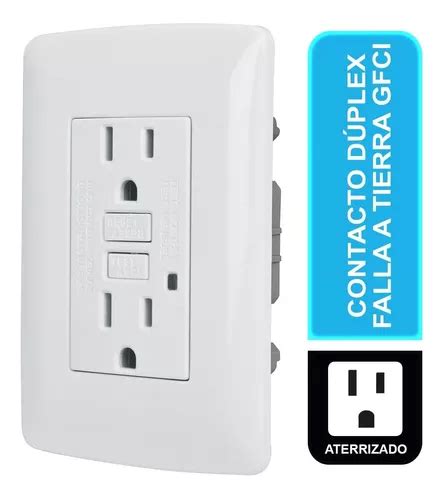Contacto Dúplex Falla A Tierra Gfci Blanco Volteck 46142