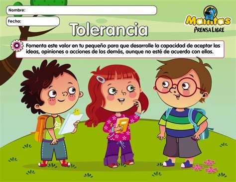 lamina valores la tolerancia Orientación Andújar Recursos Educativos