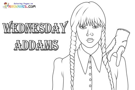 Merlina Addams Para Colorear