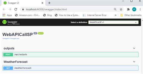 asp core web api entity framework call stored procedure implementation