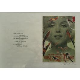 Mimmo Rotella Quando la moglie è in vacanza serigrafia e décollage