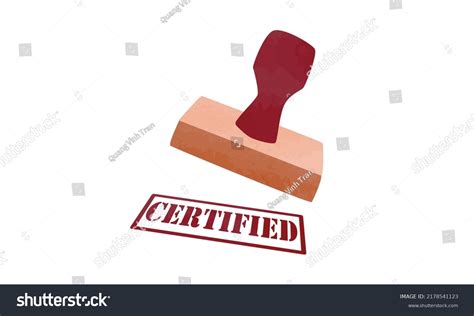 Rubber Stamp Certified Sign Clipart Simple Stock Vector Royalty Free