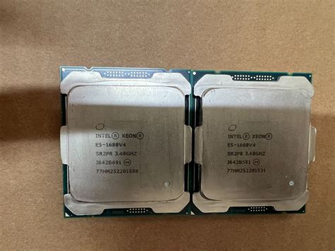 2 X Intel Xeon E5 1680 V4 SR2P8 3 40GHz 20MB 8 Core LGA2011 3 CPU