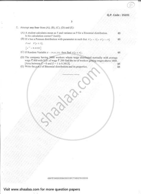mathematical and statistical techniques 2 2017 2018 b general semester 2 fybcom question
