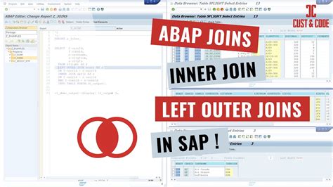SAP ABAP Joins Inner Join Left Outer Join Examples English