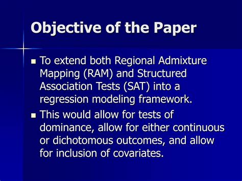 ppt generalized regional admixture mapping ram and structured association testing sat