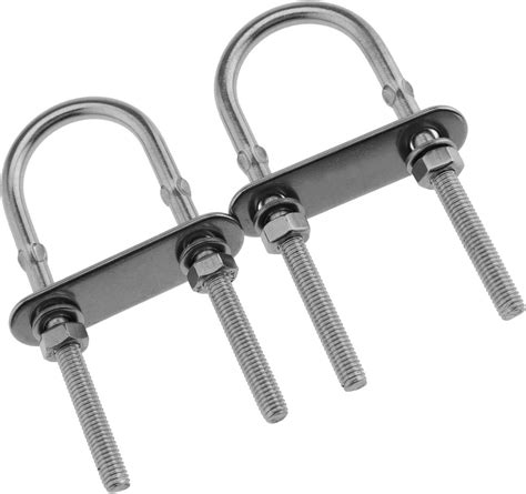 2 X 6 Mm AISI 316 Stainless Steel U Bolts With Plate Nuts And Washers