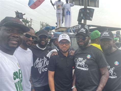MC Oluomo Seyi Law 9ice Join Pro Tinubu Rally In Lagos Photos P M