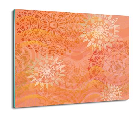 druk deska splashback Ornament kwiaty wzór 60x52 ArtprintCave