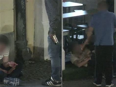 Chciał napić się z nieznajomymi został przez nich brutalnie pobity WIDEO