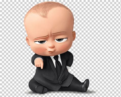 A Baby In A Suit Sitting On The Ground With His Arms Crossed And Eyes